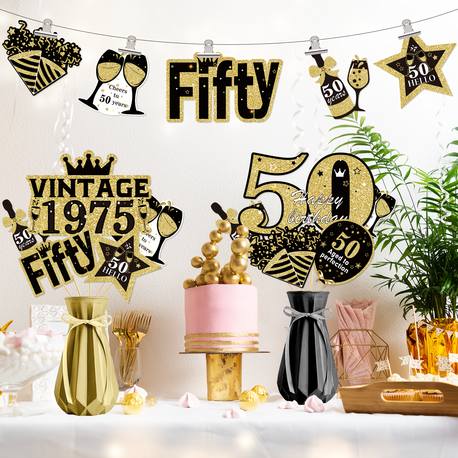50th Birthday Table Scape 50th Birthday Decorations For Men And