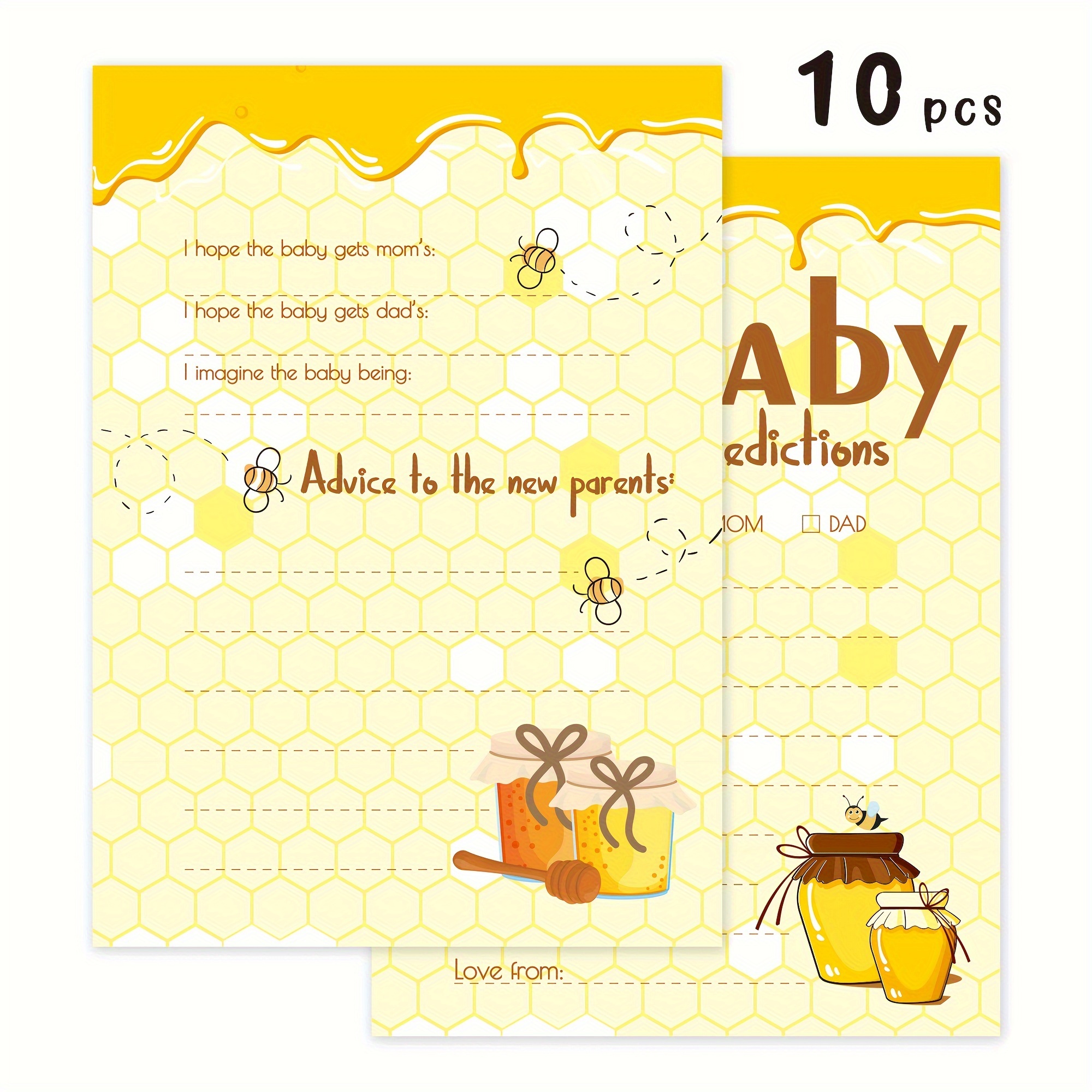 Bumble Bee Baby Shower Bingo