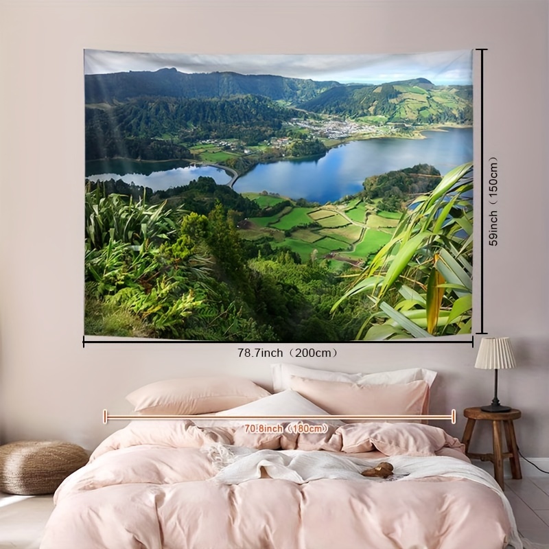 Tapestry With Beautiful Mountain Landscape Print Made Of - Temu Mexico