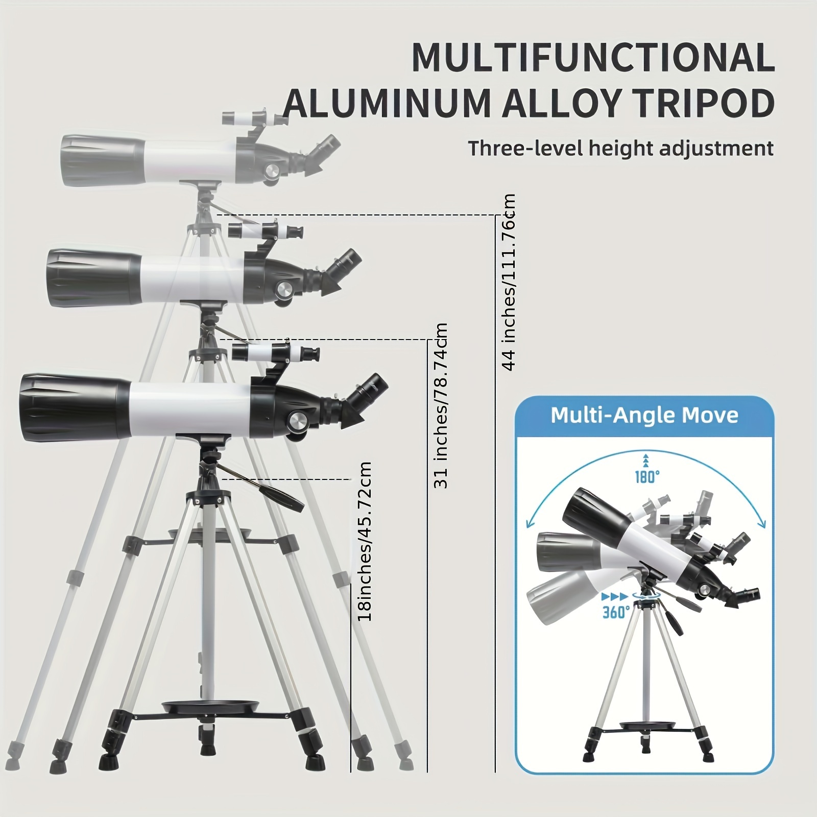 Telescope 80mm Aperture 600mm - Astronomical Portable Refracting ...