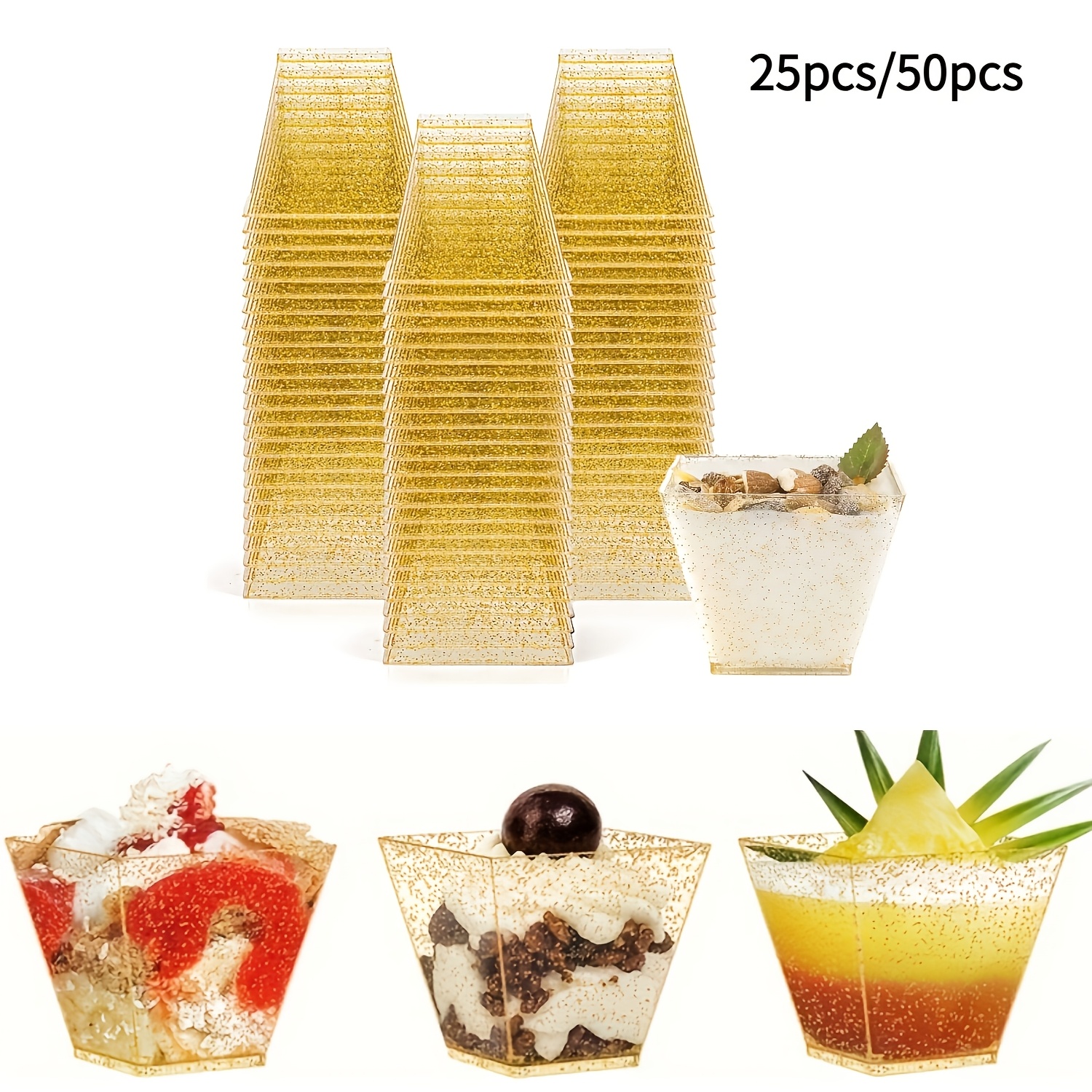 plastic cups dessert sold on Temu United States