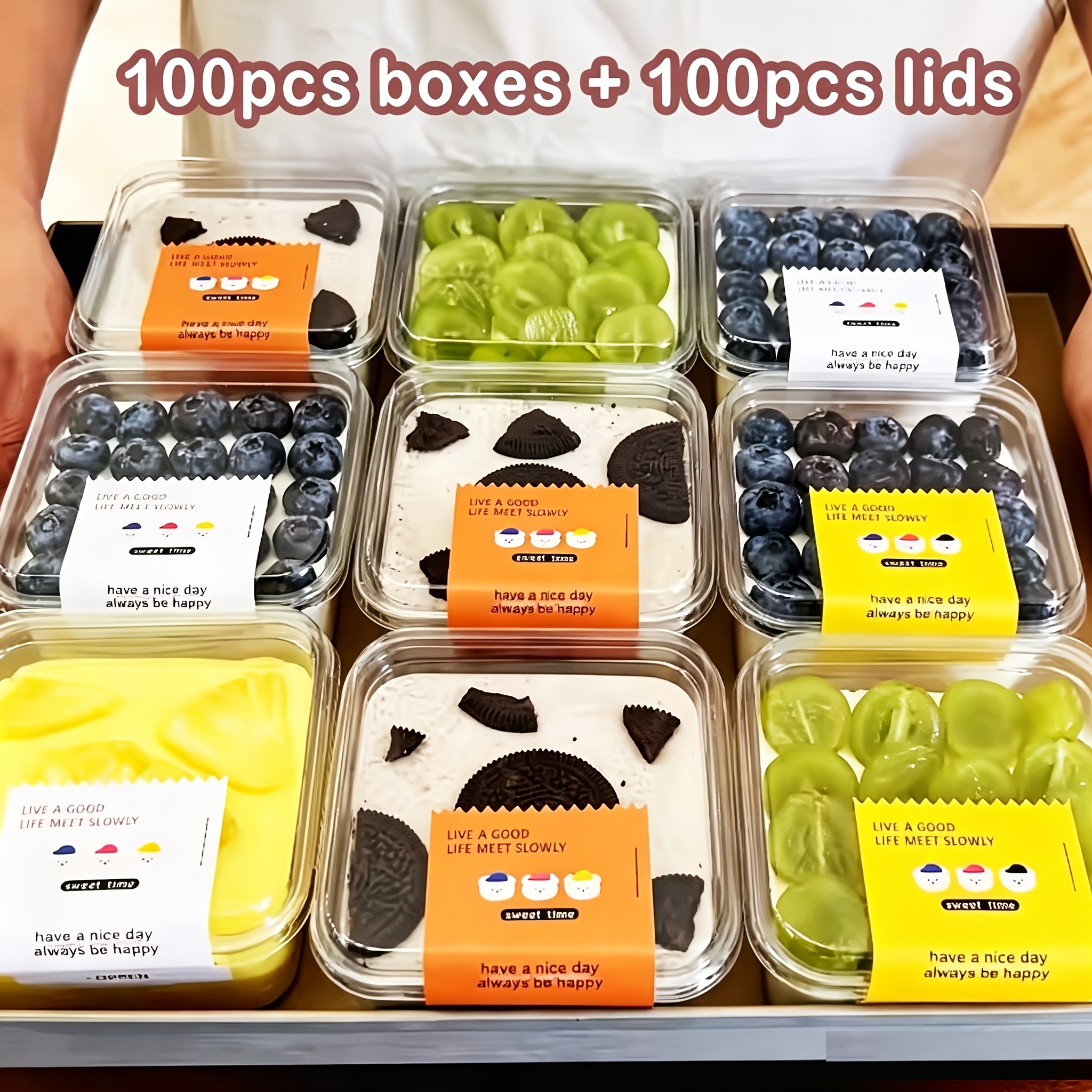 plastic dessert containers sold on Temu United States