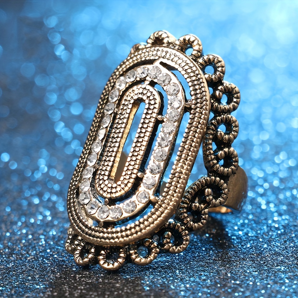 Retro Unique Fashionable Hollow Finger Ring Jewelry Ornament - Temu ...