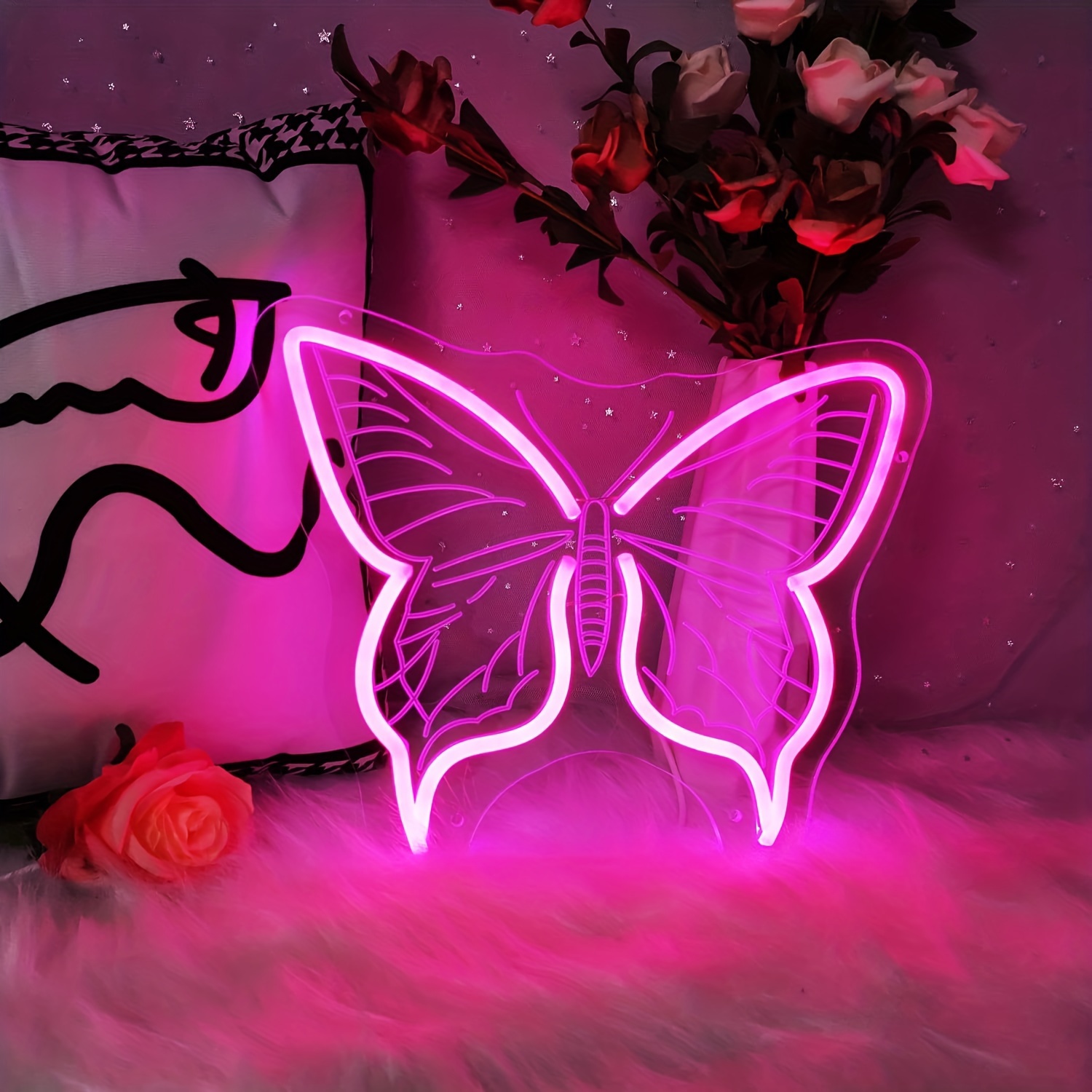 Butterfly Neon Sign Led Neon Light Bedroom Living Room Room Temu
