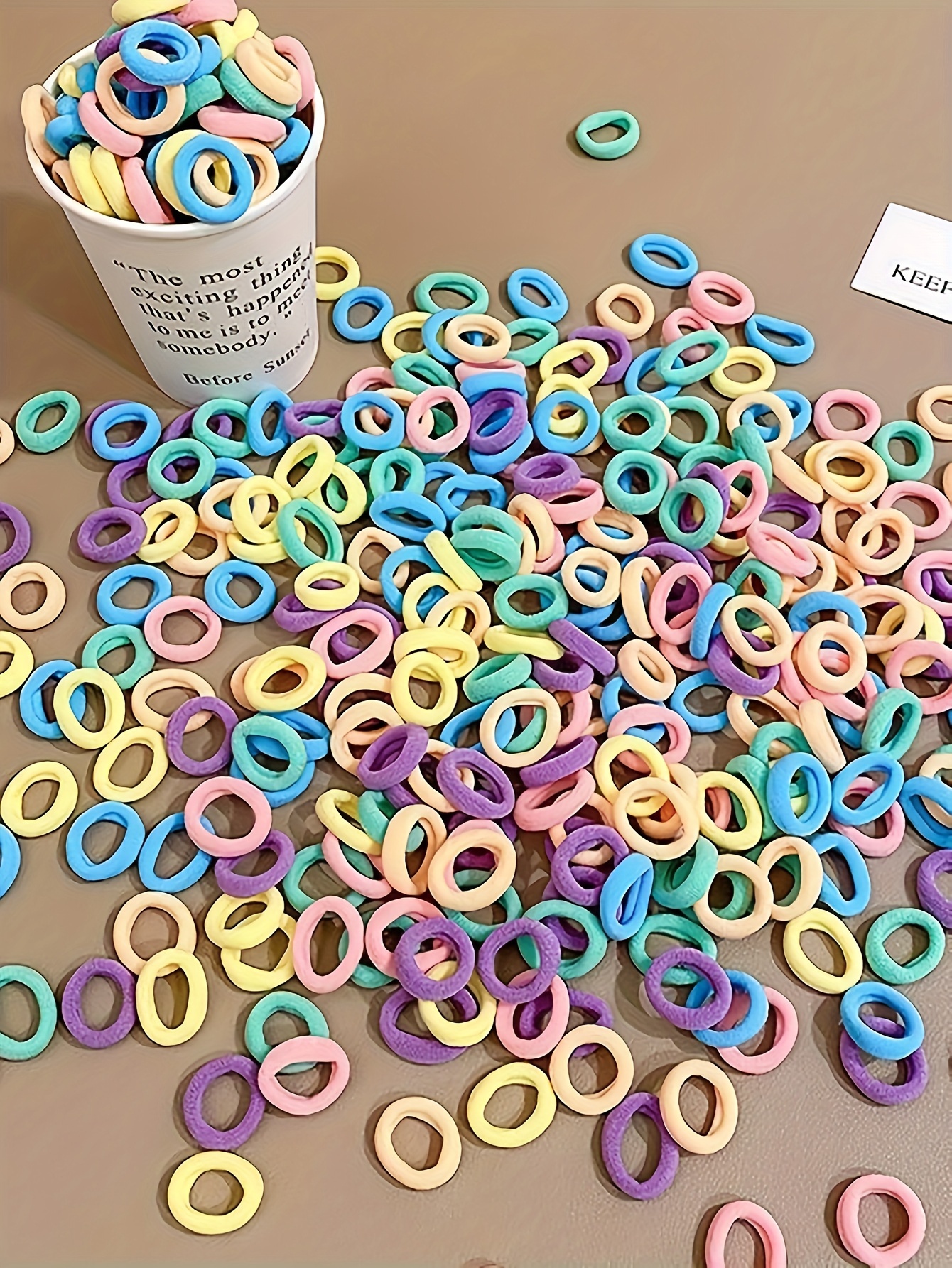 Cute Soft Fabric Hair Ties Set Minimalist Elastic Bands In - Temu