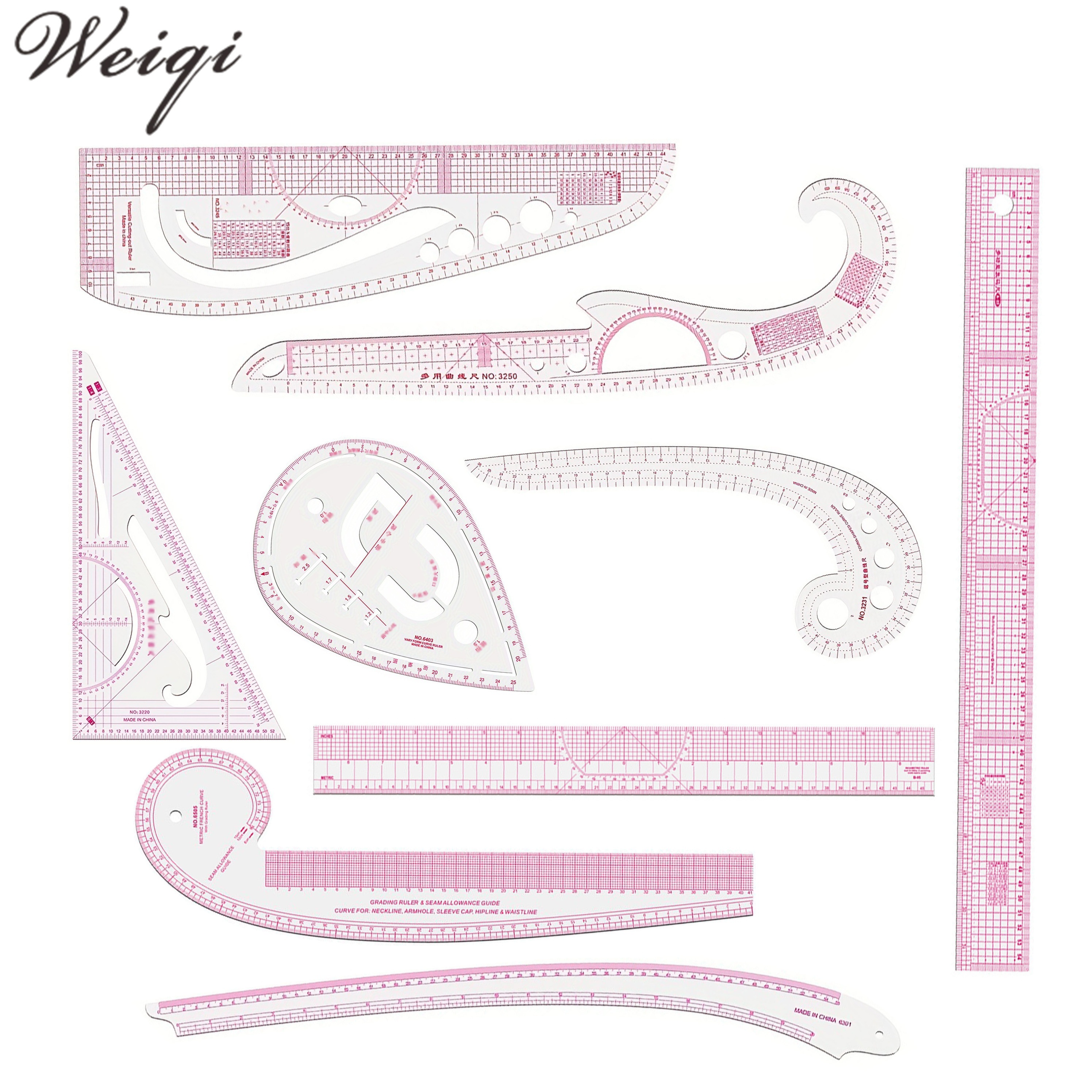 Pvc Geometry Drawing Tools Set Sewing Tailoring - Temu South Africa