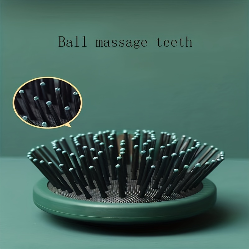 3-piece Hair Brush Set, Green, Ball-tipped Massage Teeth, Scalp ...