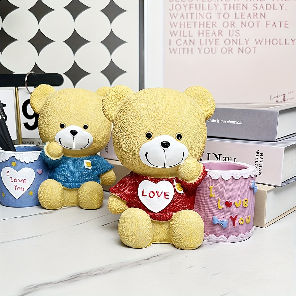 creative desktop resin decoration bear piggy bank cartoon - Temu Australia