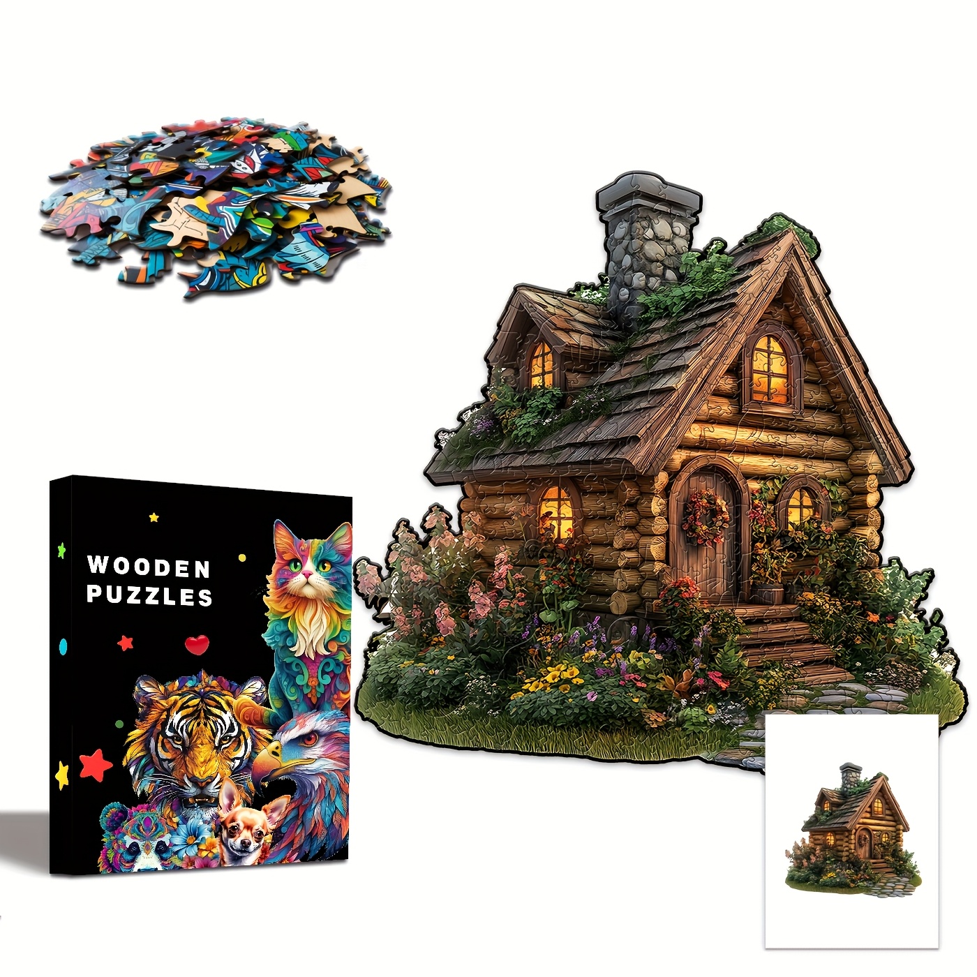 wood puzzles sold on Temu United States