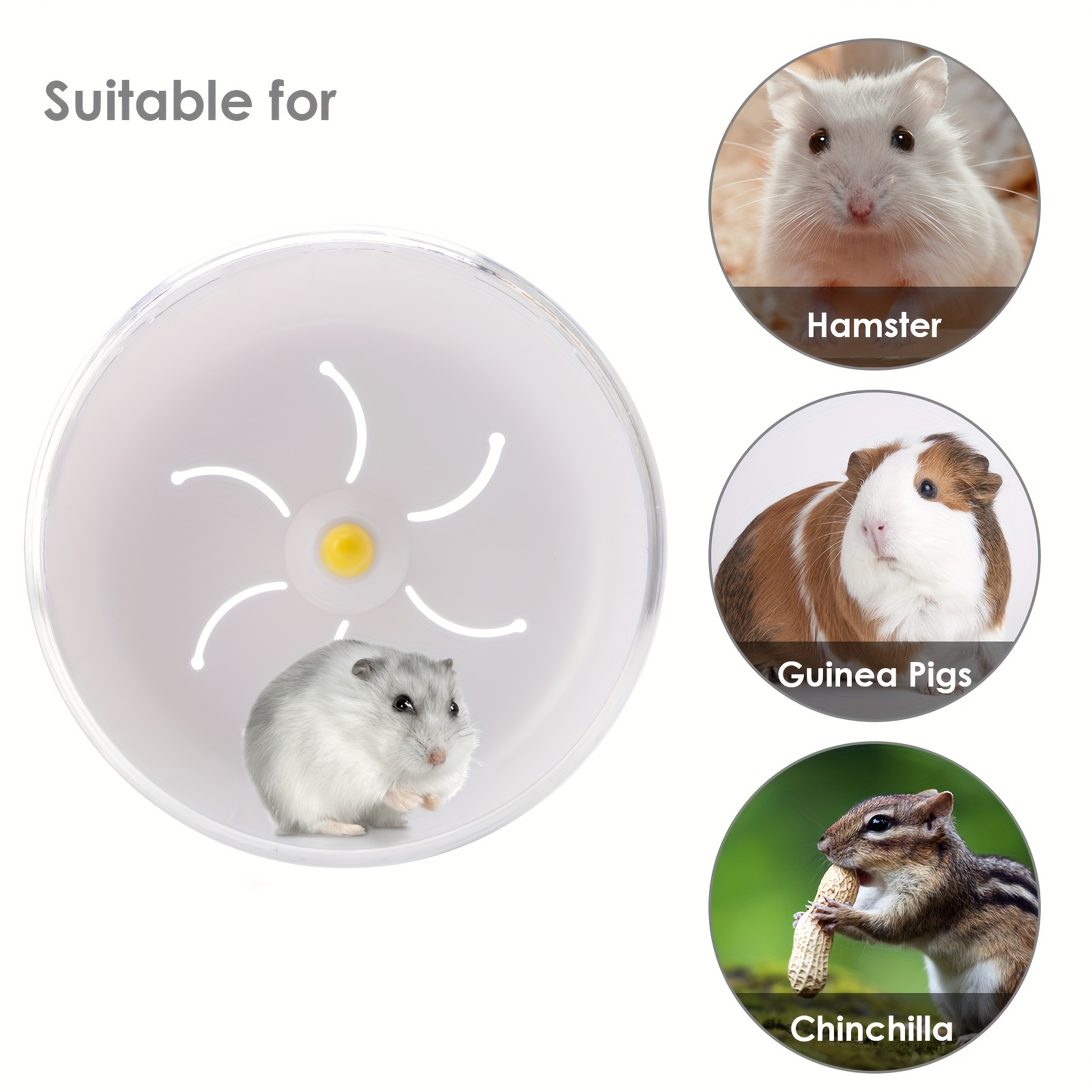 Hamster Running Wheel 8.3 Inches Quiet Spinner Exercise Wheel For Small ...