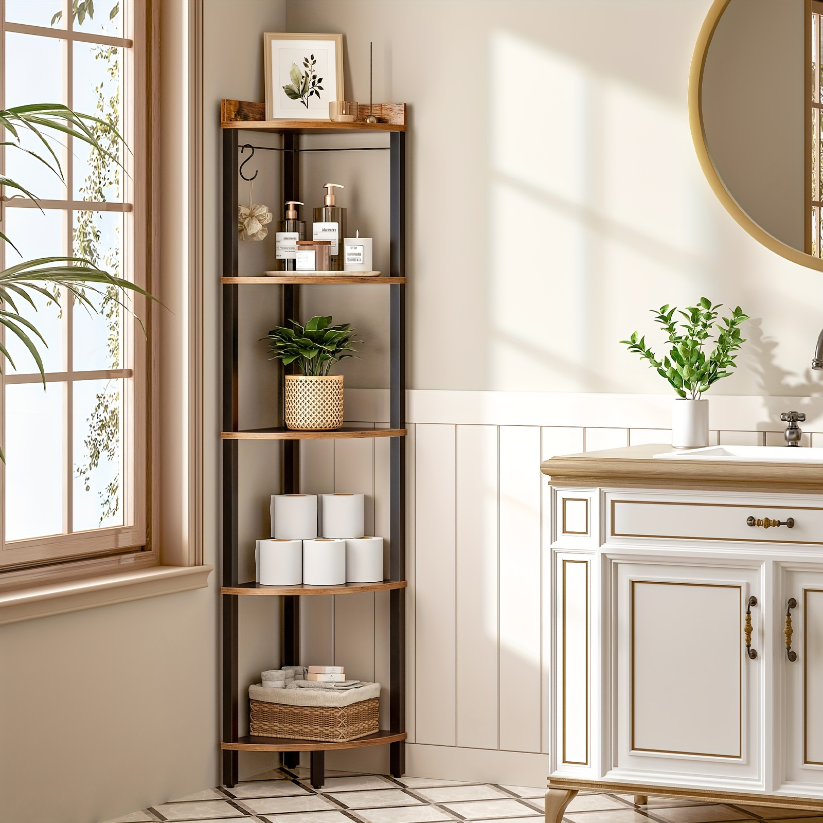 Small corner shelf stand store