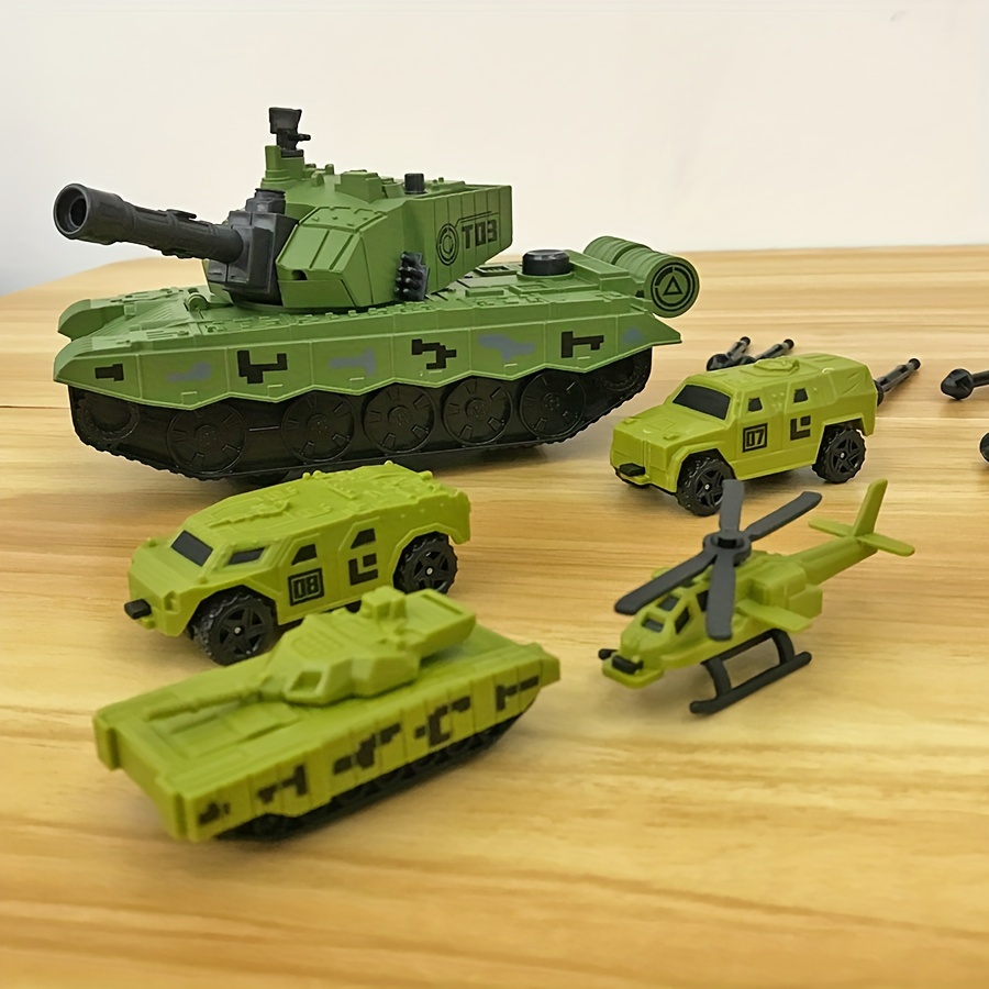 Boys' Military Tank Toy Set With Launchable & Catapult Car - Includes ...