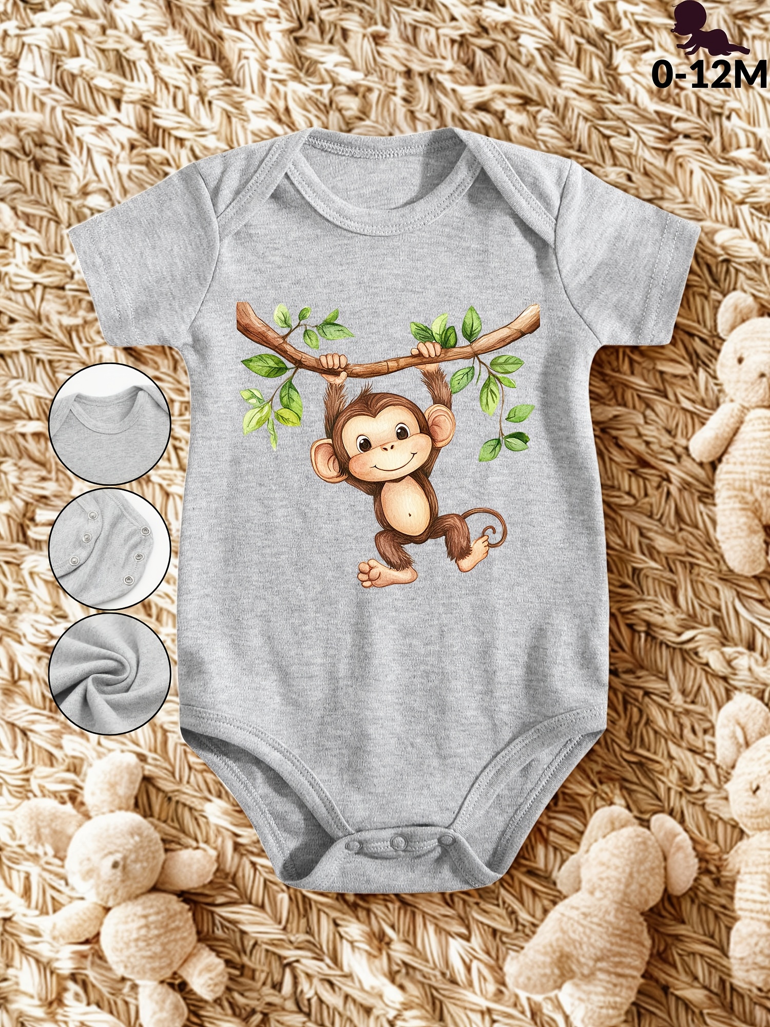 monkey onesie sold on Temu United States