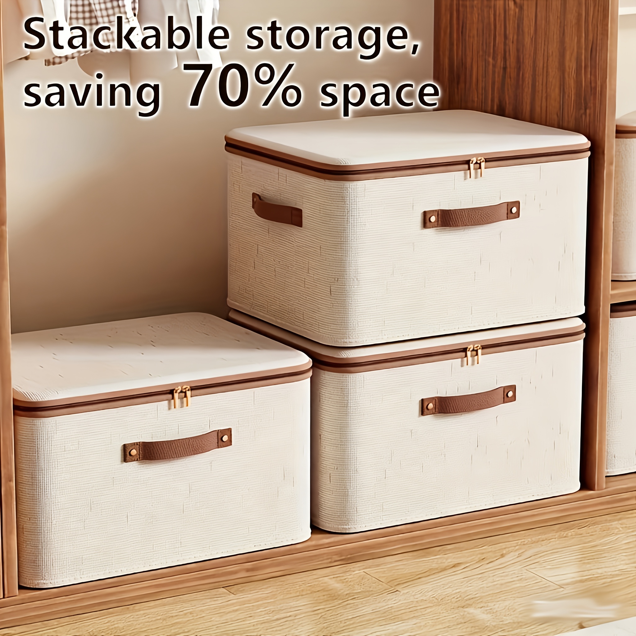 fabric storage sold on Temu United States