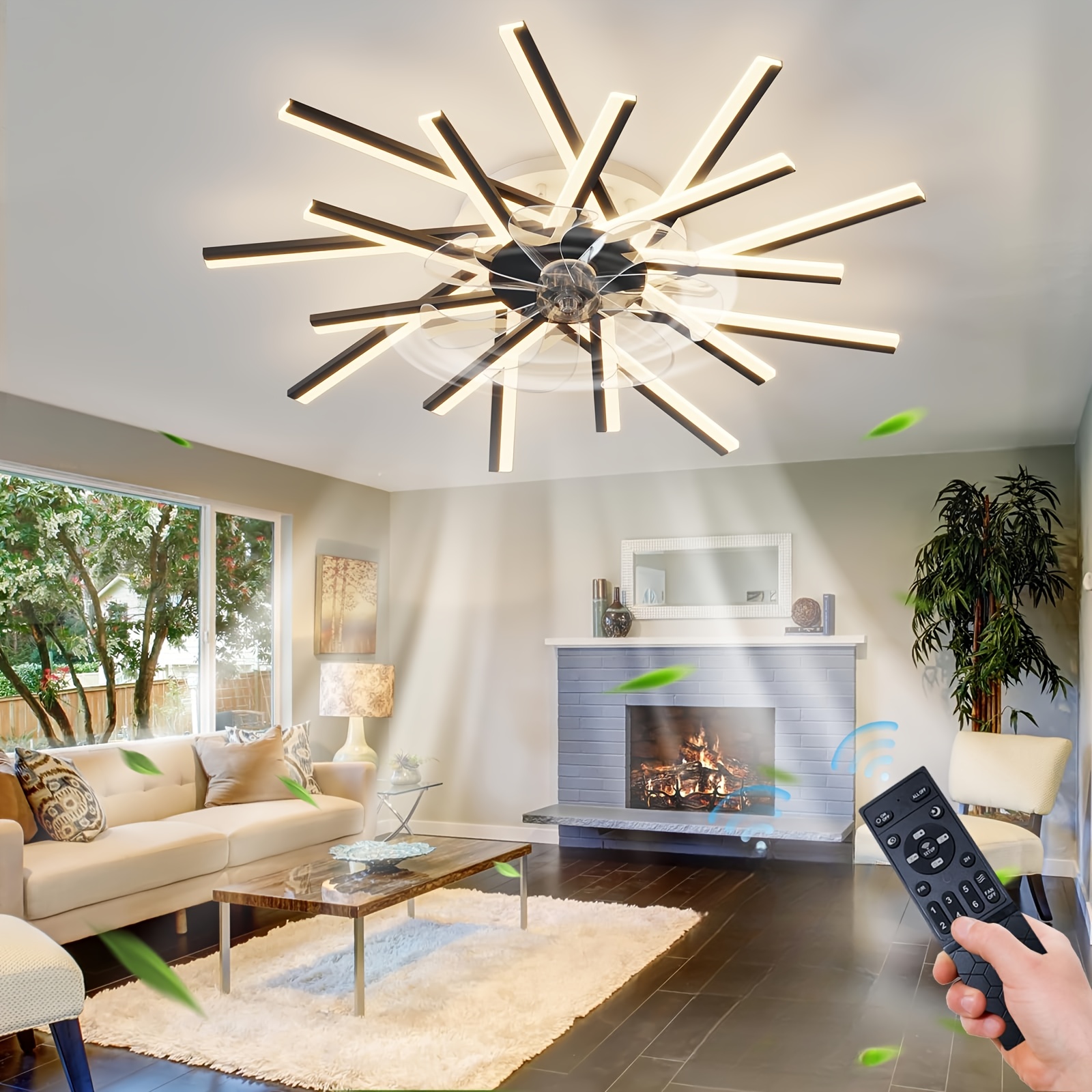 ceiling fans with lights sold on Temu United States