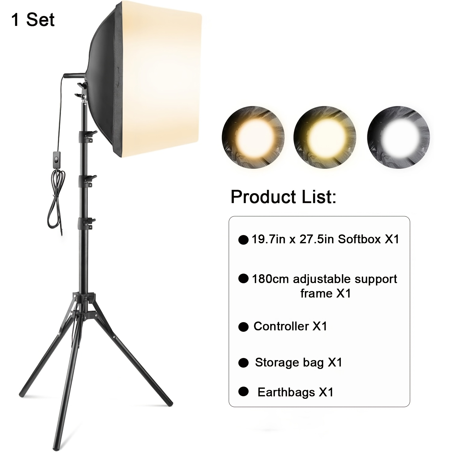 softbox lighting sold on Temu United States