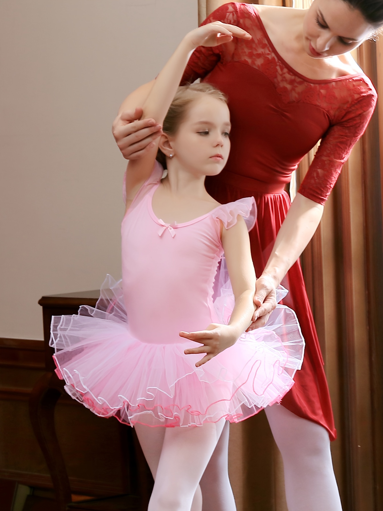 girls ballet dress puffy skirt short sleeves elegant - Temu Australia