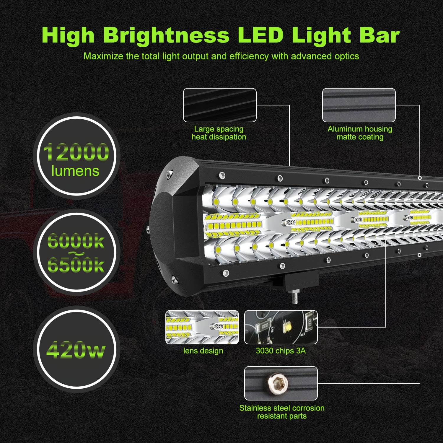 Led Light Bar road Vehicles 24 Light Pods - Temu