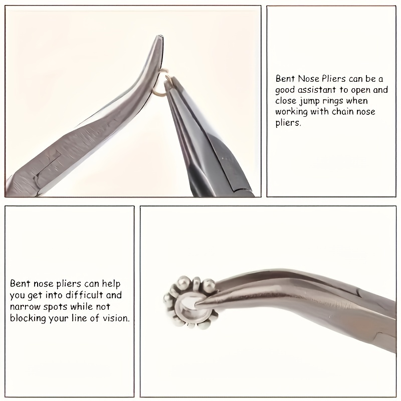 Mini Jewelry Pliers Set: Needle Nose Flat Nose Sharp Nose - Temu