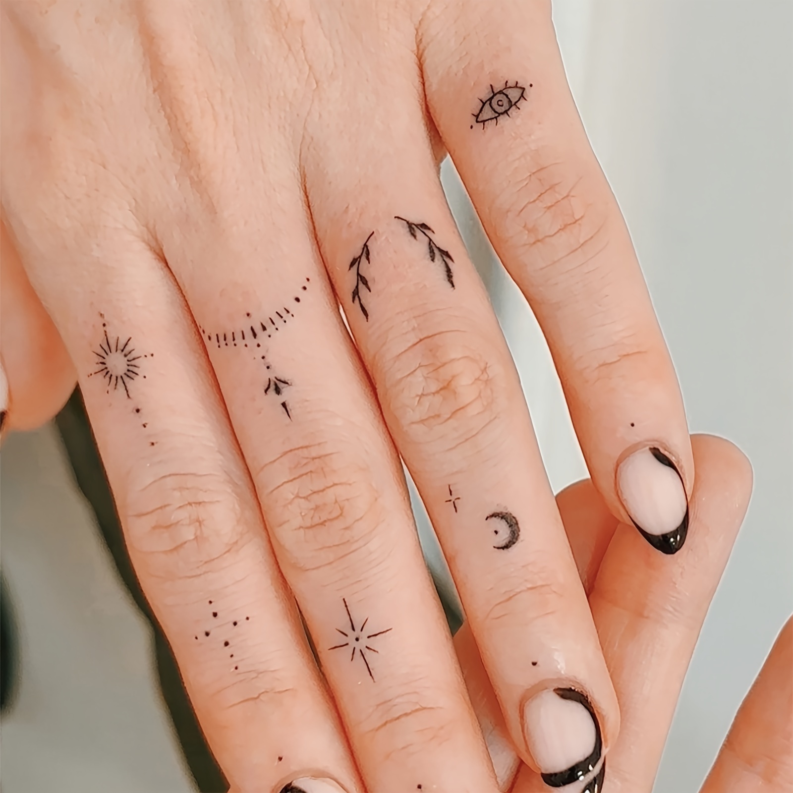 Temporary Tattoos Sheet Small Symbols Letters Minimalist - Temu