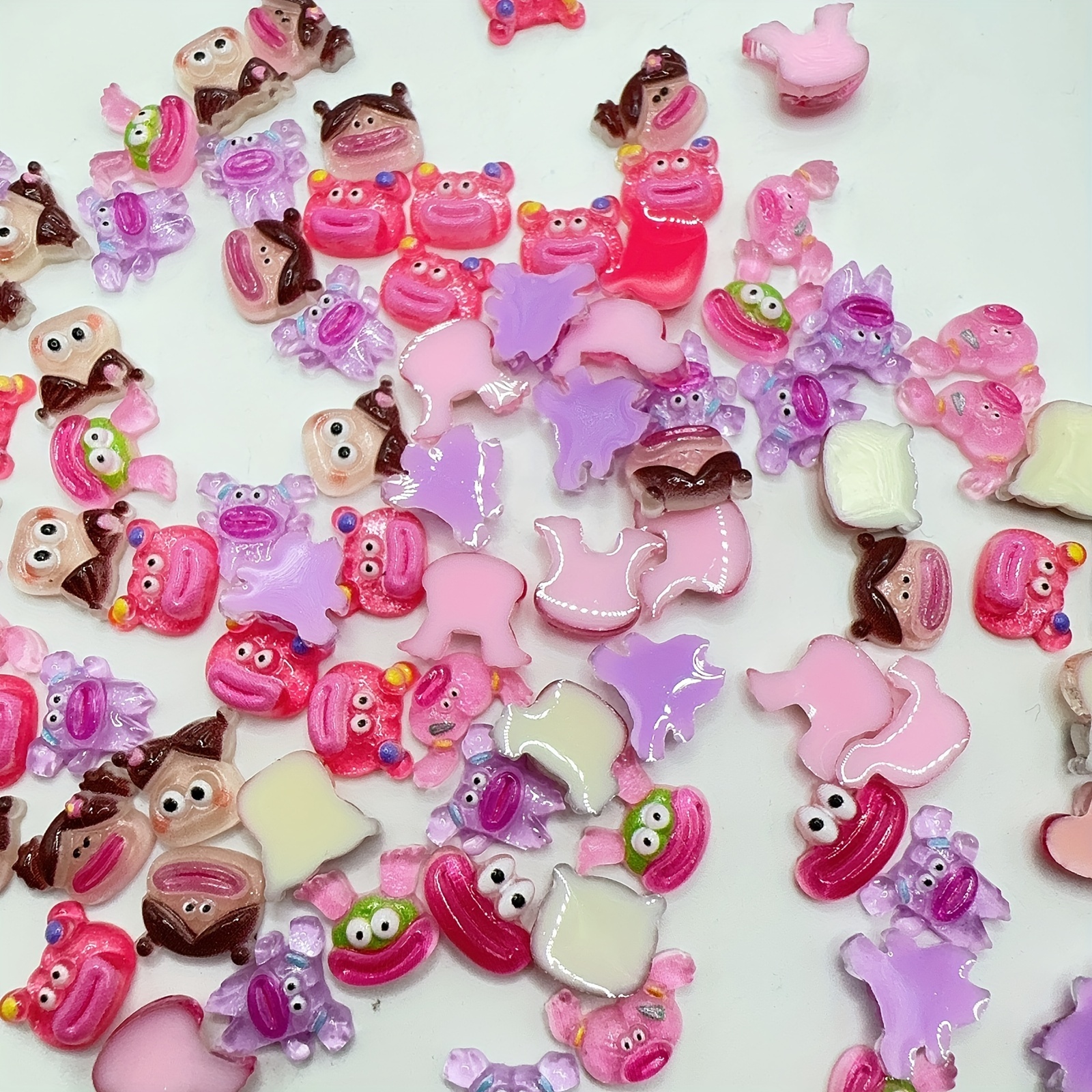 Cute Mini Kawaii Cartoon Cute Girls Heart Resin Scrapbook - Temu United ...