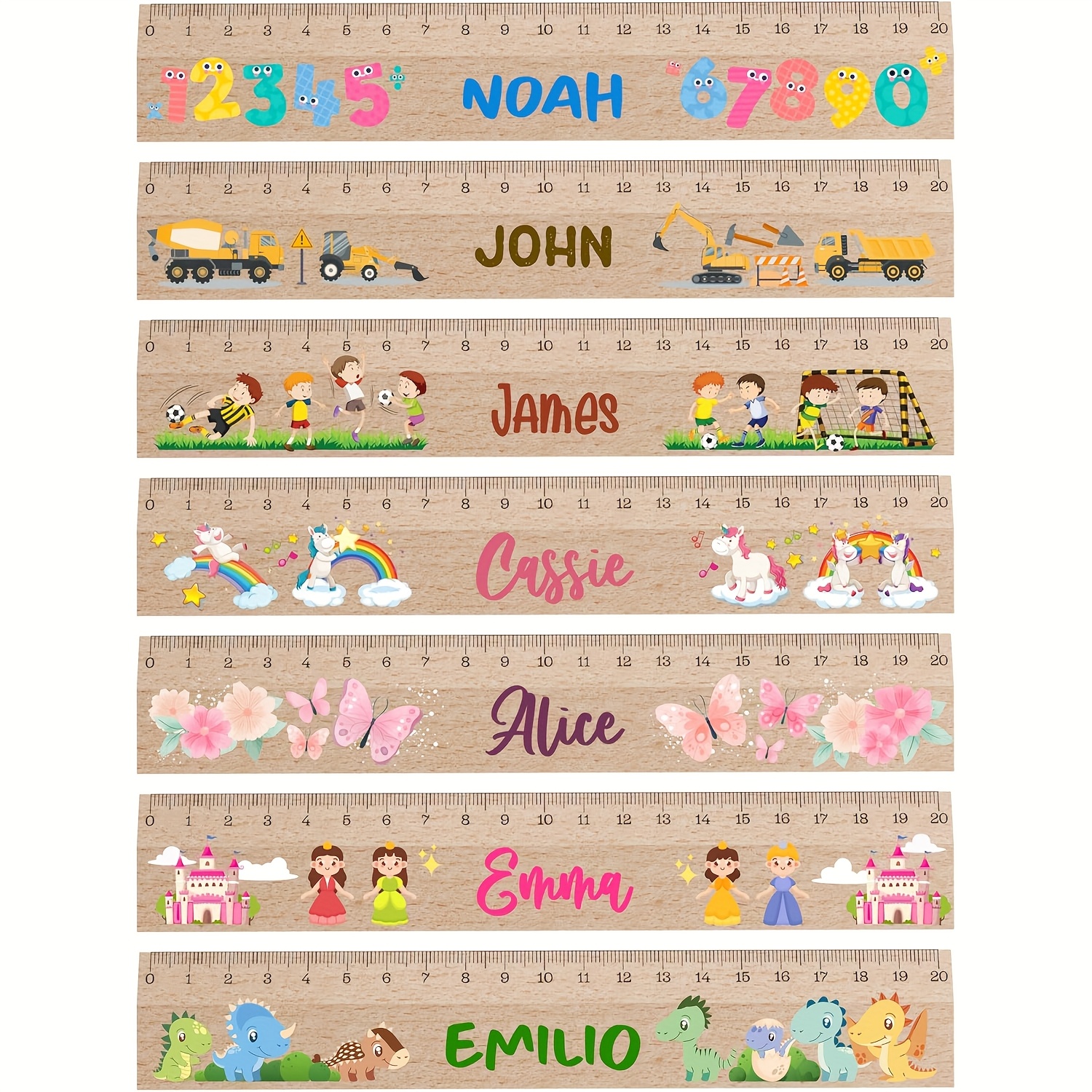 wooden ruler sold on Temu United States