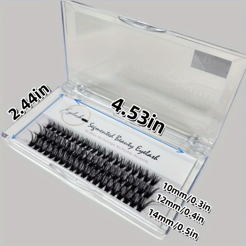 Cluster False 60 Pcs D Eyelash Extensions Soft Natural Lightweight 10 ...