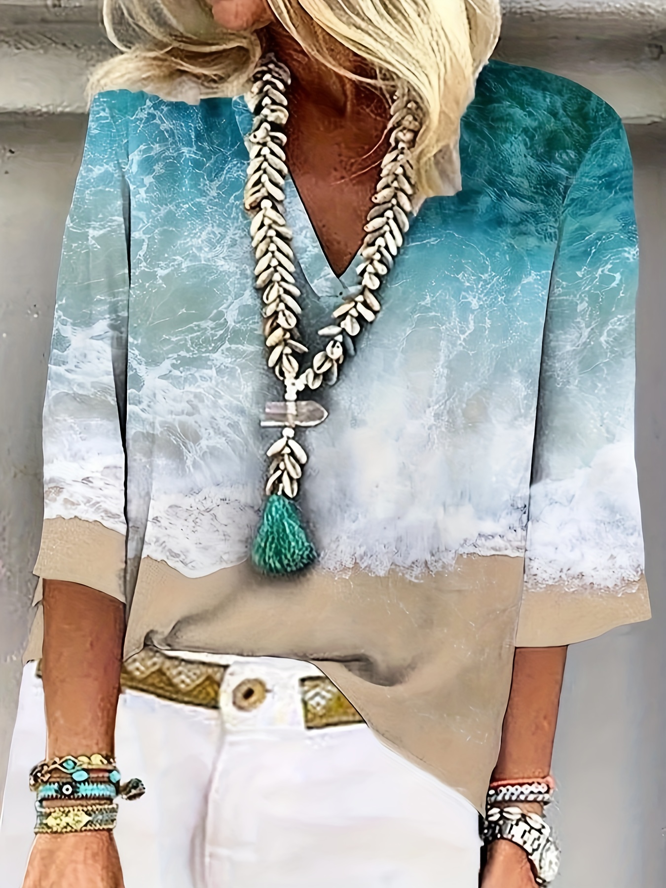 summer ladies tops sold on Temu United States