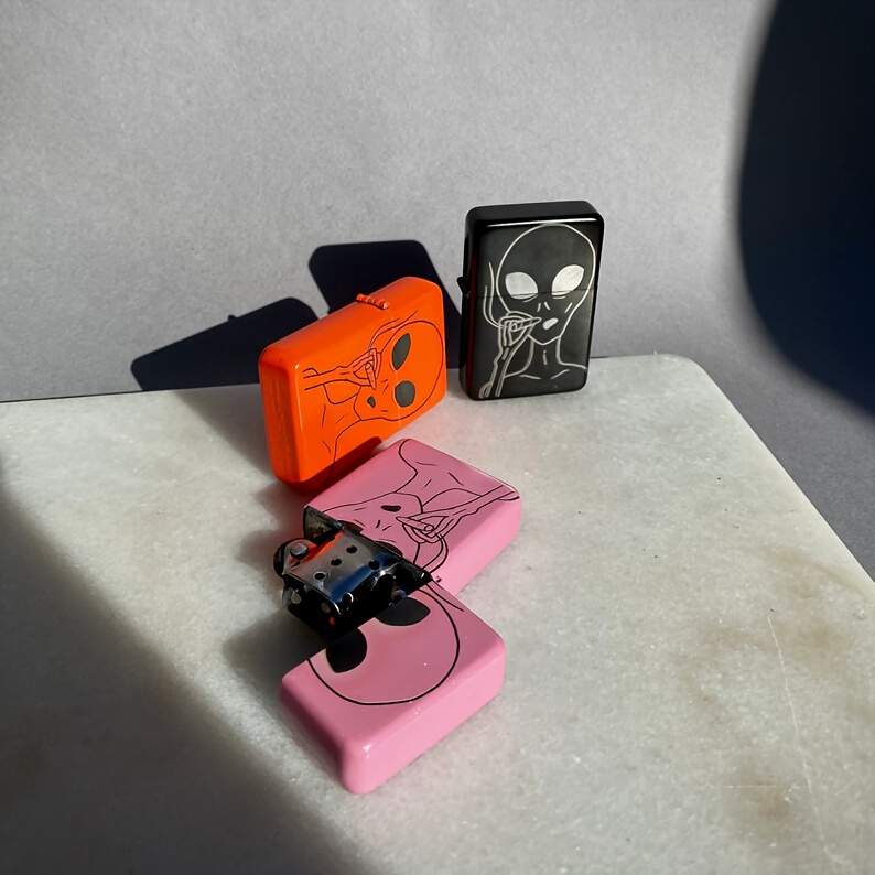 themed metal lighter unique christmas gift sparkling - Temu