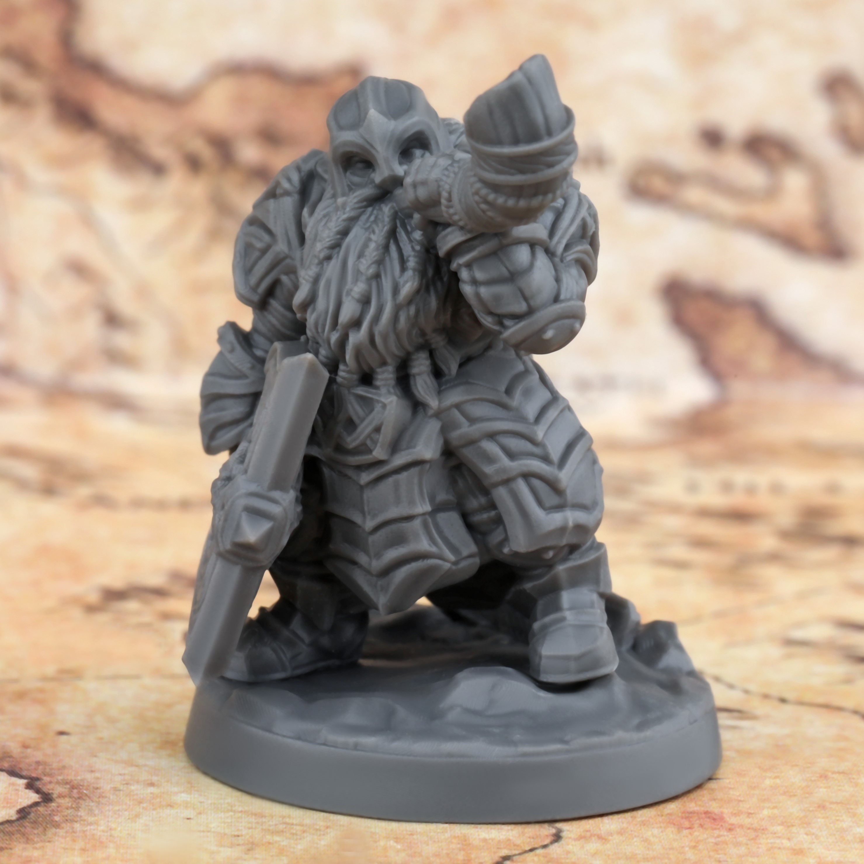 Stonebreaker Dwarf Resin Miniature - Paintable Male Fantasy Rpg Figure ...