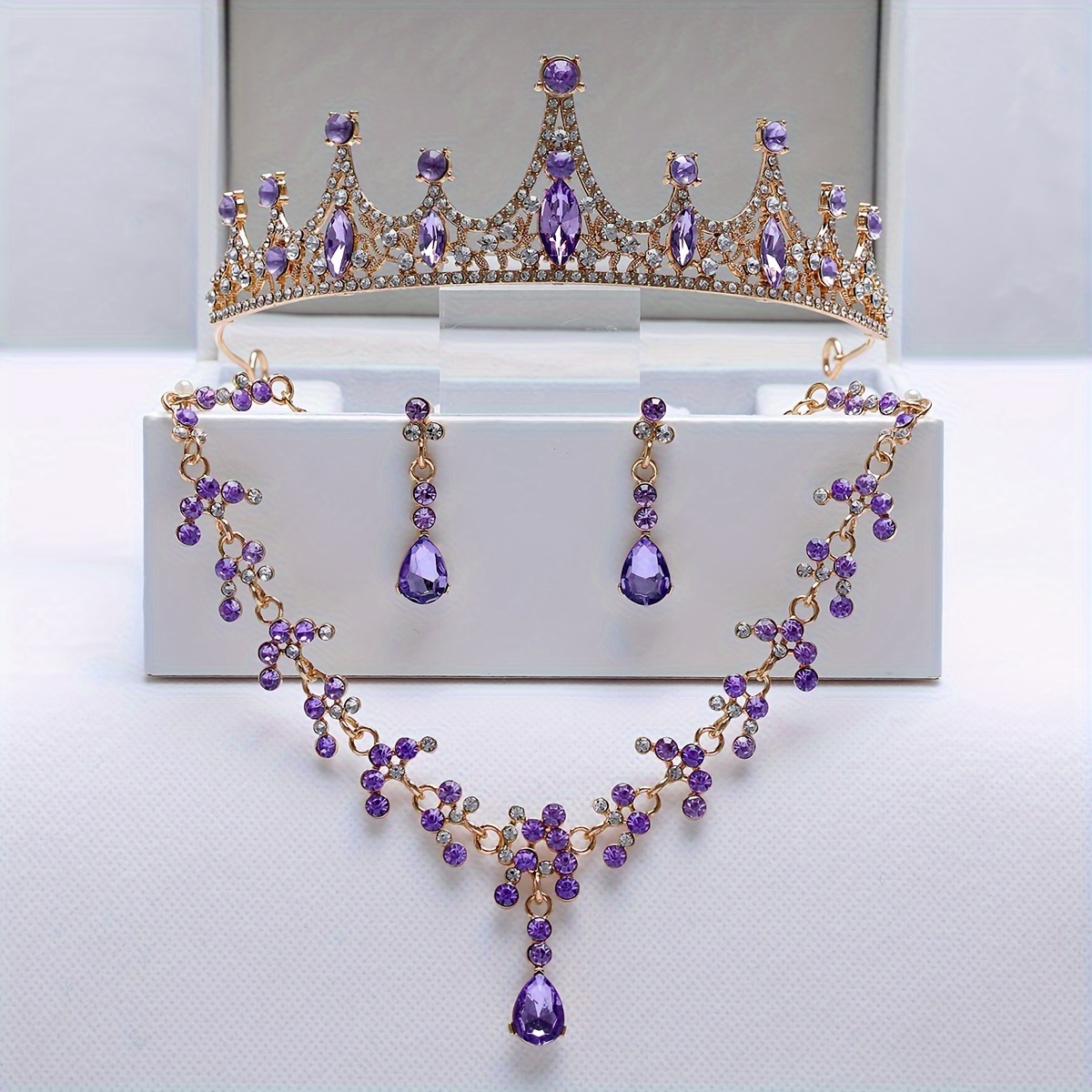 Bridal Jewelry Set Baroque Queen Crown Medieval Princess - Temu Australia