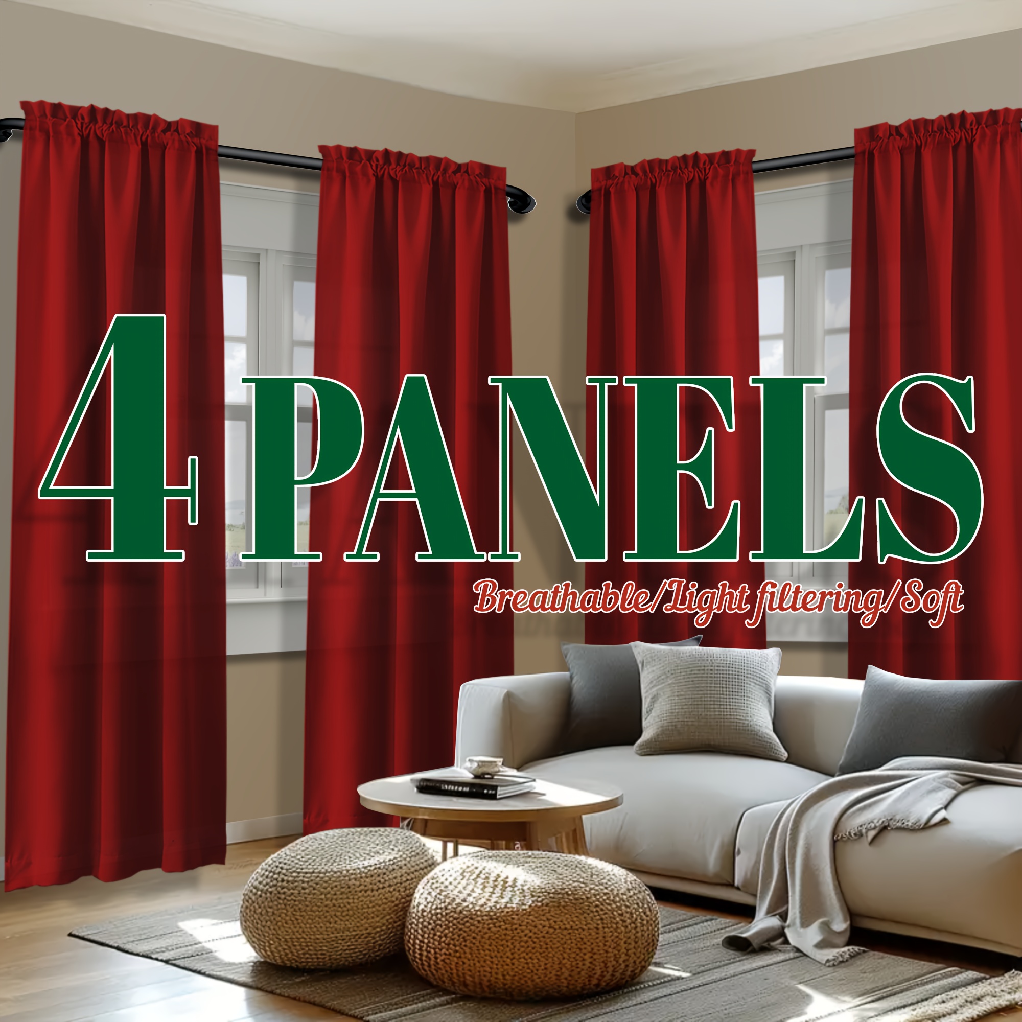 drapes and curtains sold on Temu United States
