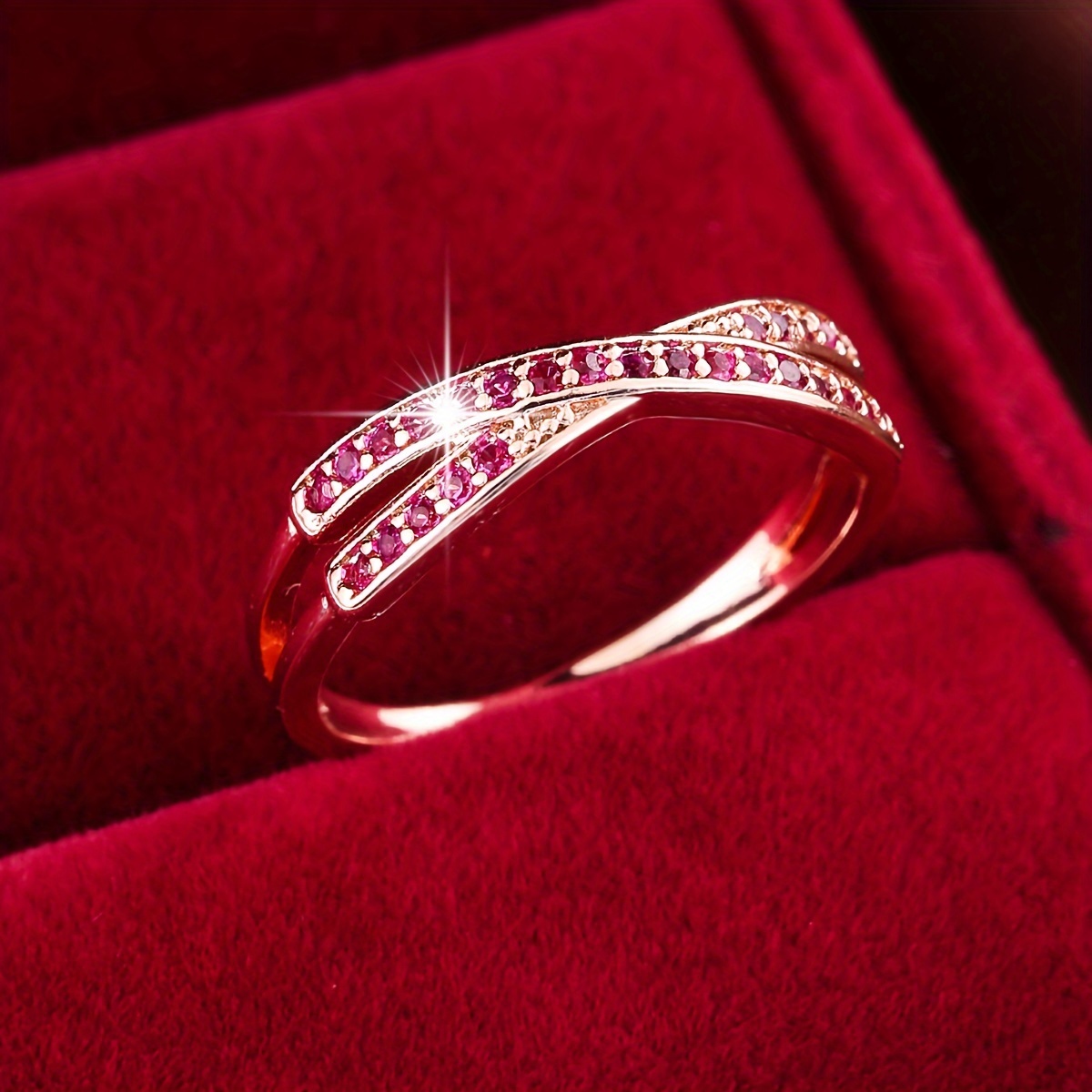 Simple Style Zircon Ring Women's Wedding Finger Jewelry - Temu United ...