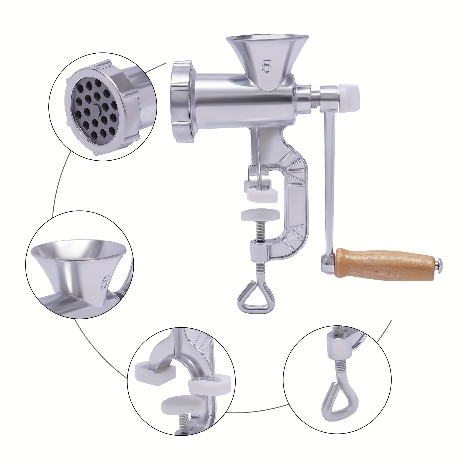 Cast Iron Manual Meat Grinder Hand Crank Mincer - Temu
