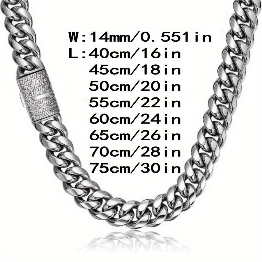 miami cuban link chain set men 18 golden plated - Temu