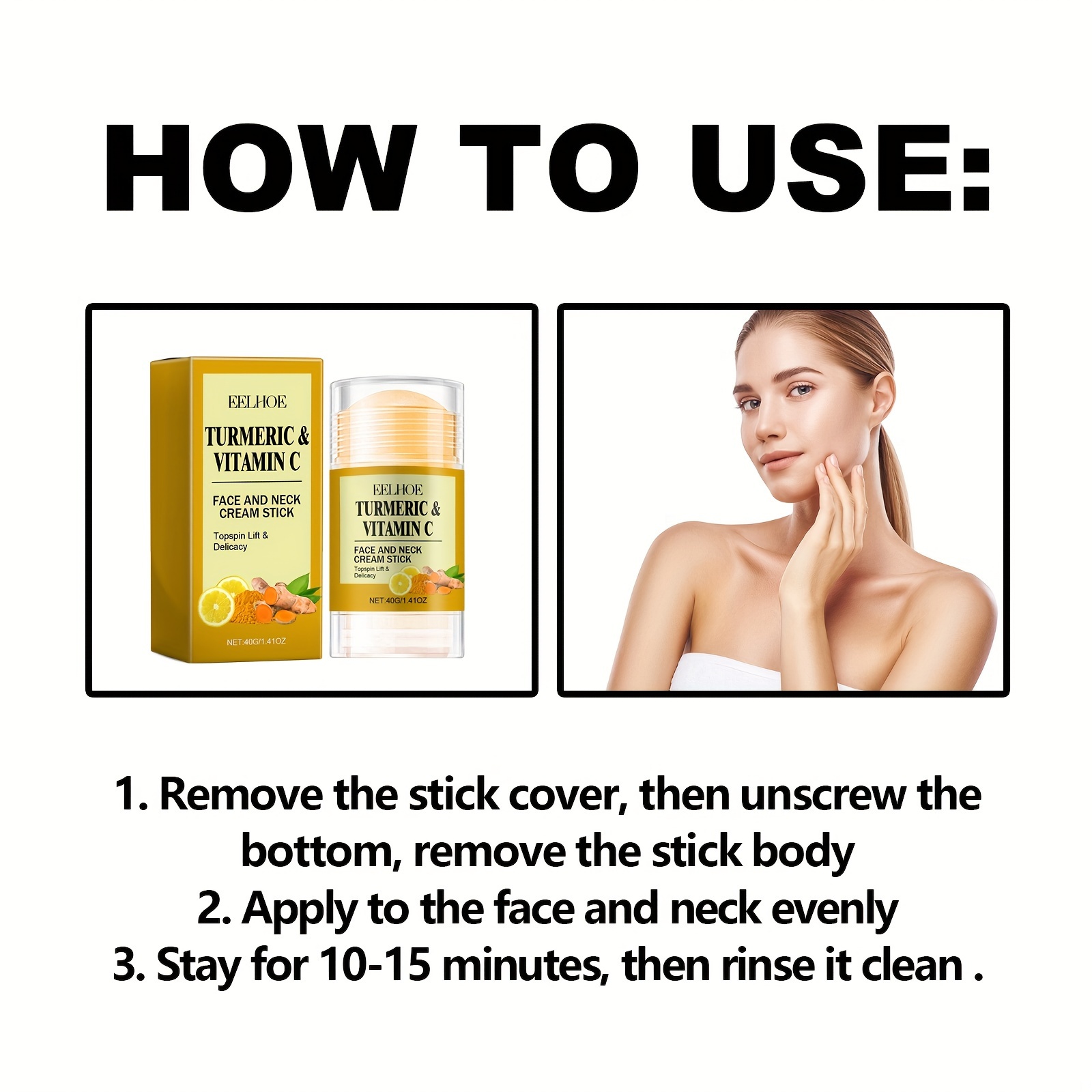 3pc Face Neck Cream Stick Turmeric Vitamin C Face Neck Cream - Temu