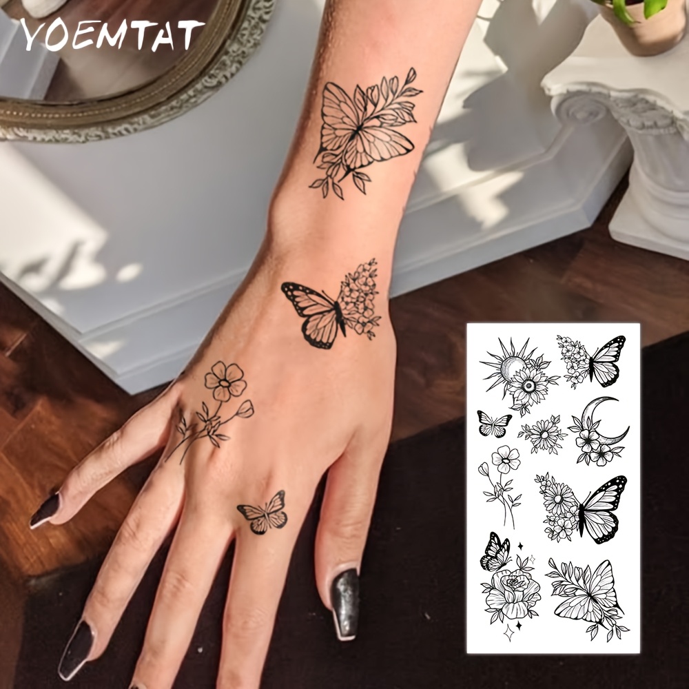 Small flower hand tattoos - Bronctattooaus.com