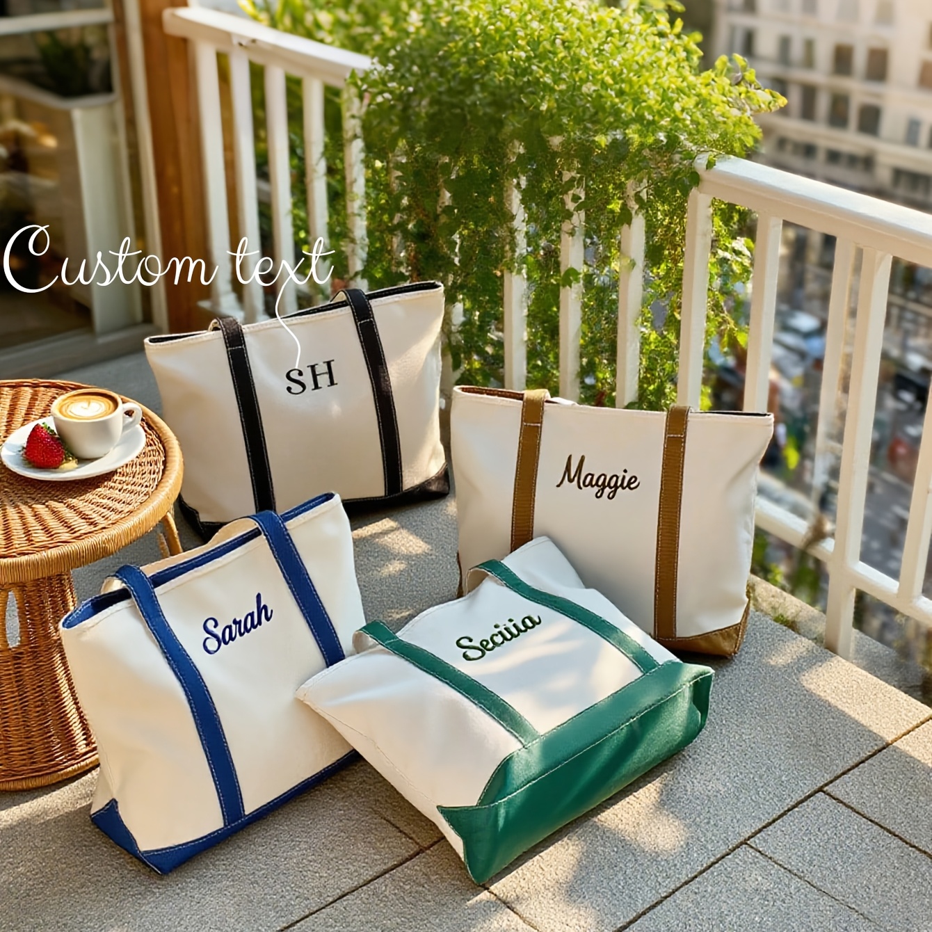 personalized tote bags sold on Temu United States