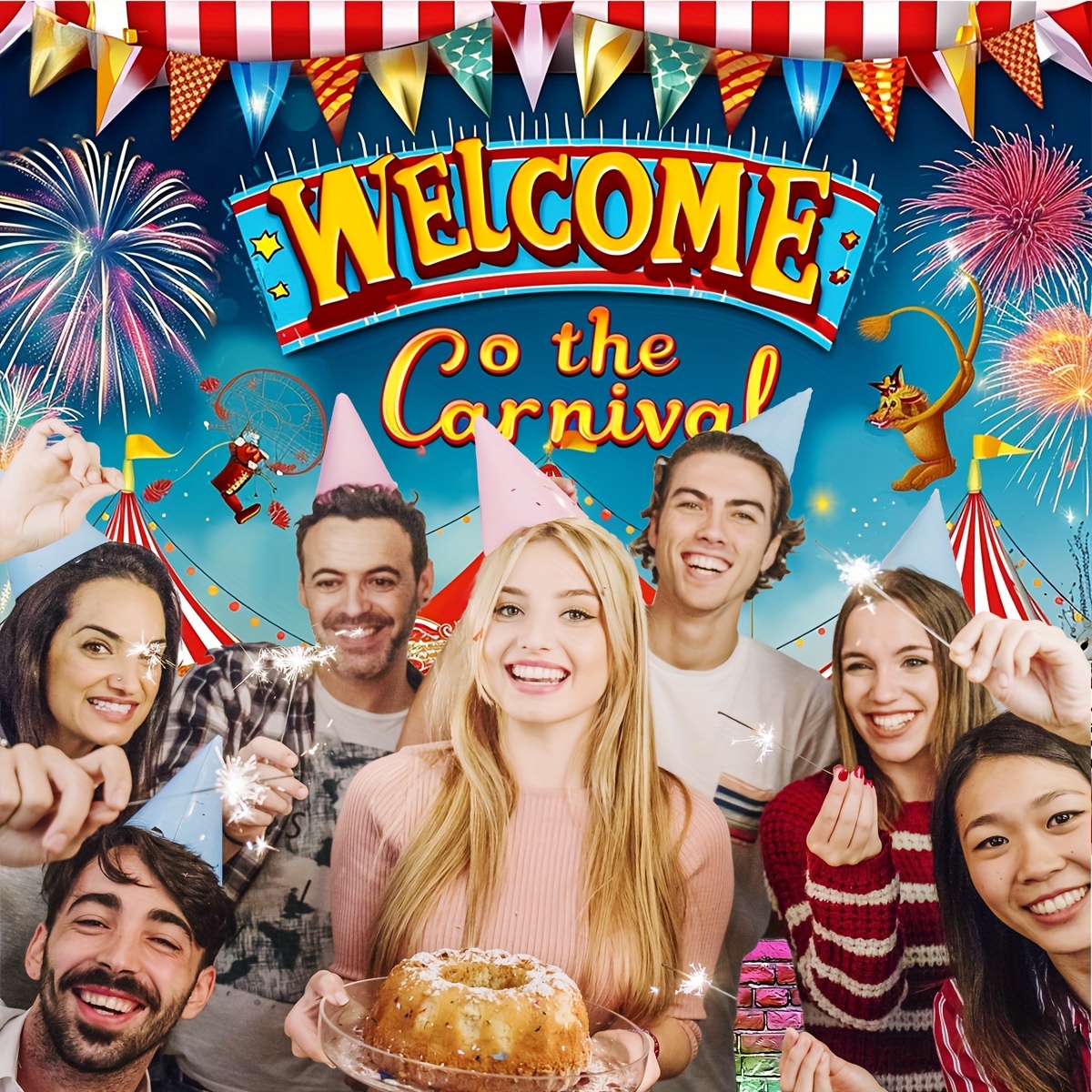 Xtralarge Carnival Backdrop Circus Backdrop Carnival - Temu Canada