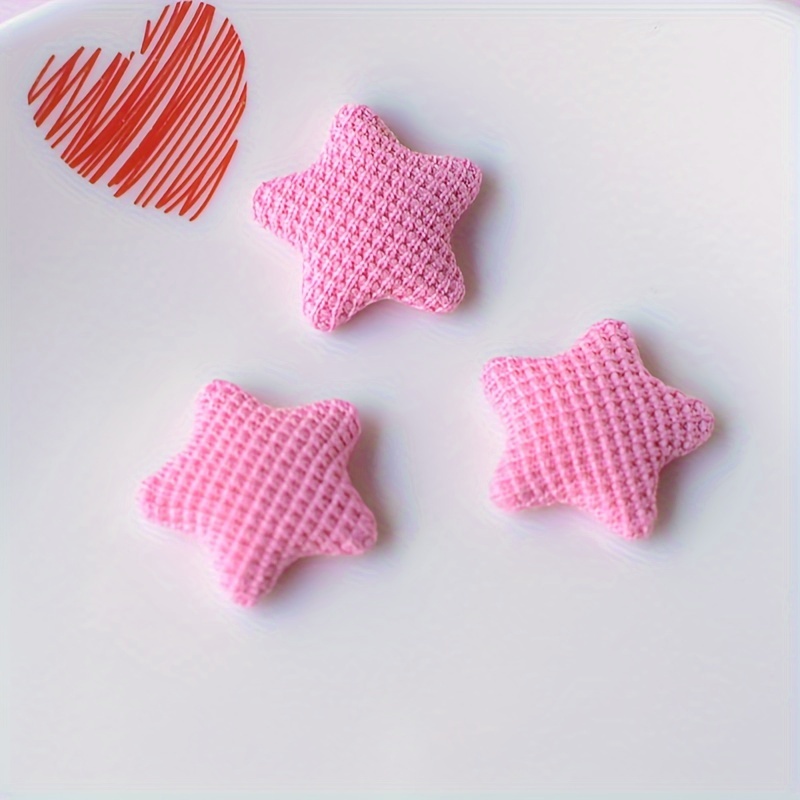 Knitted Heart/star/round Button Patches Fabric Diy Handmade - Temu ...