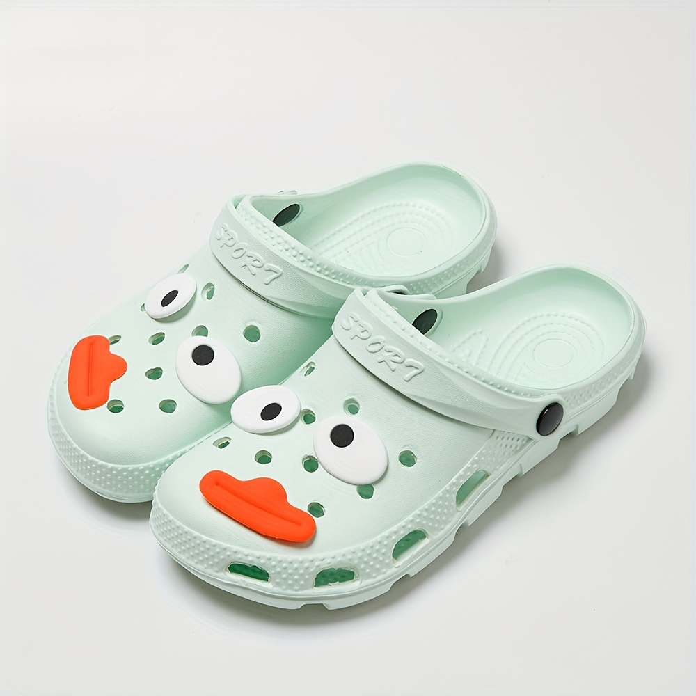 Outdoor Solid Color Hole Shoes Breathable Comfortable Round - Temu ...