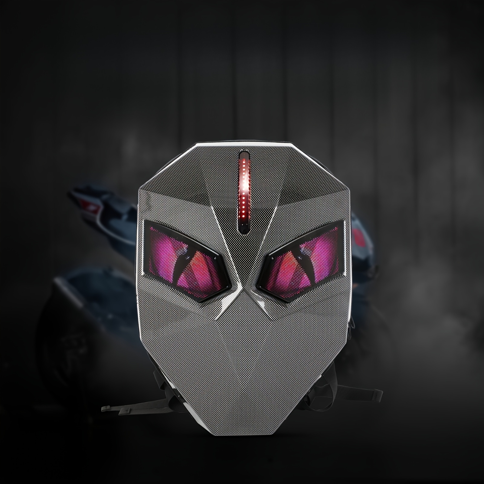 led backpack with eyes sold on Temu United States