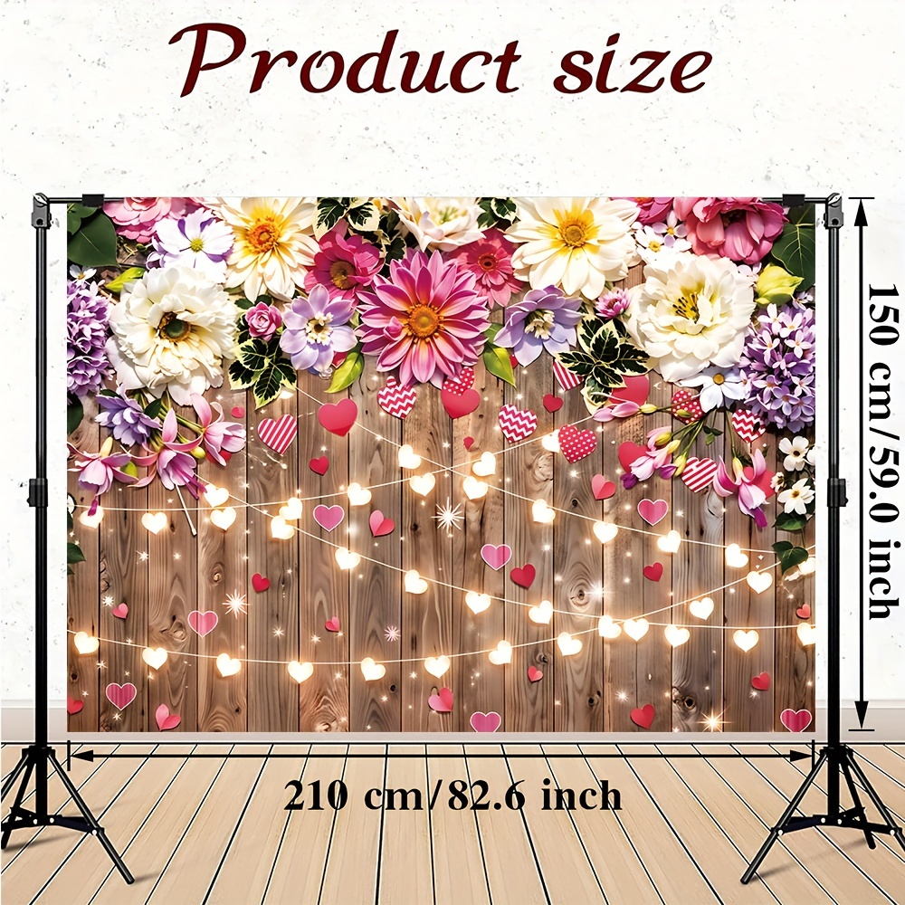 flowers lights wood grain festive vinyl backdrop great - Temu Australia
