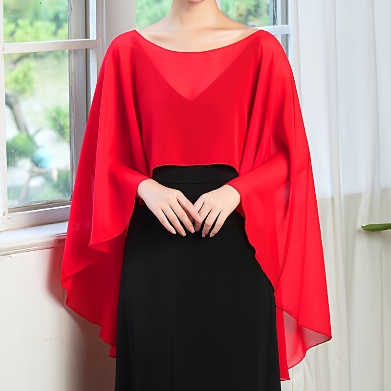 Thin Chiffon Shawl Solid Color Loose Breathable Smock - Temu United ...