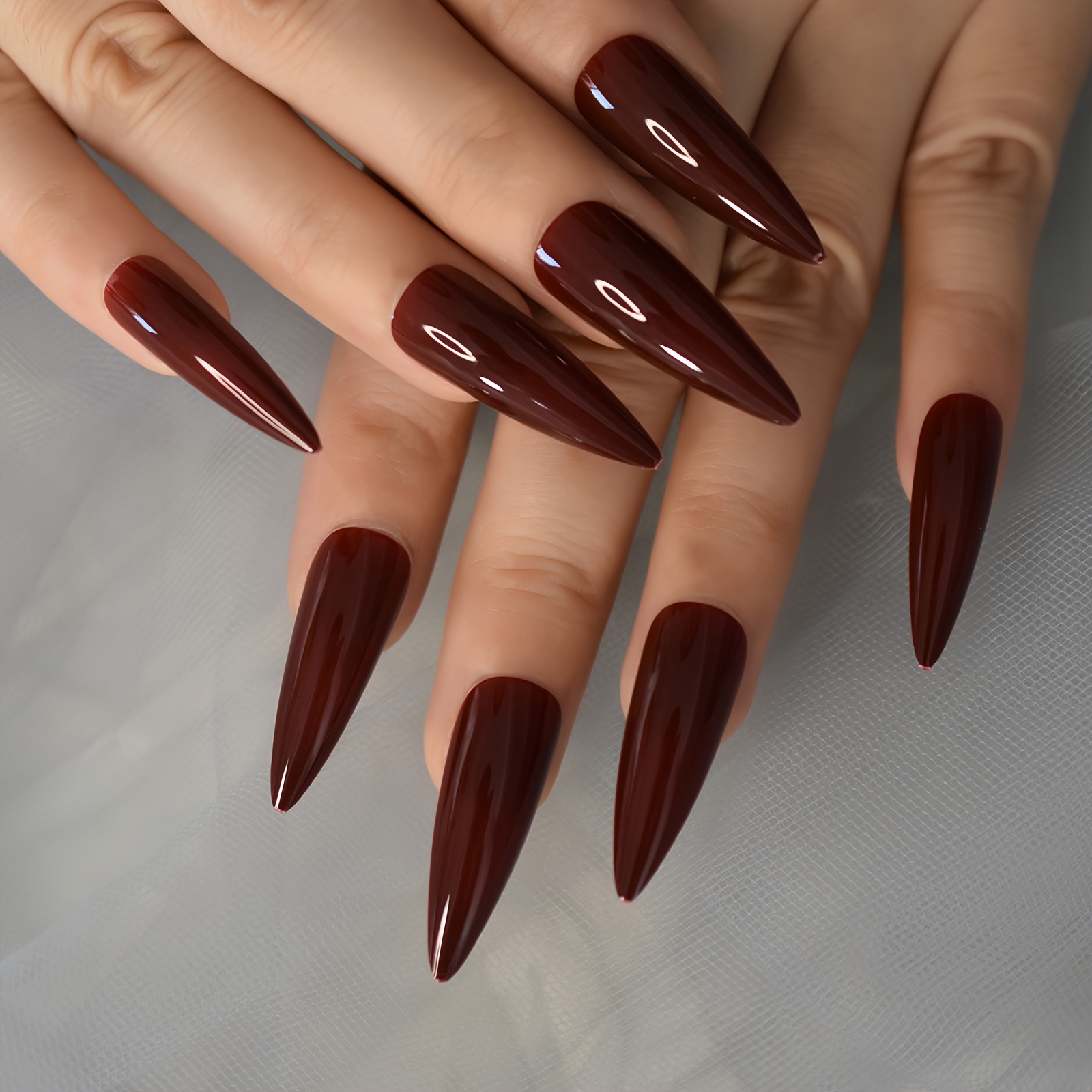red long nails sold on Temu United States