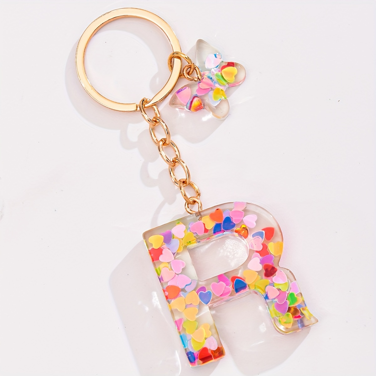 Sequins Alphabet Initial Letter Keychain Cute Butterfly - Temu Ireland