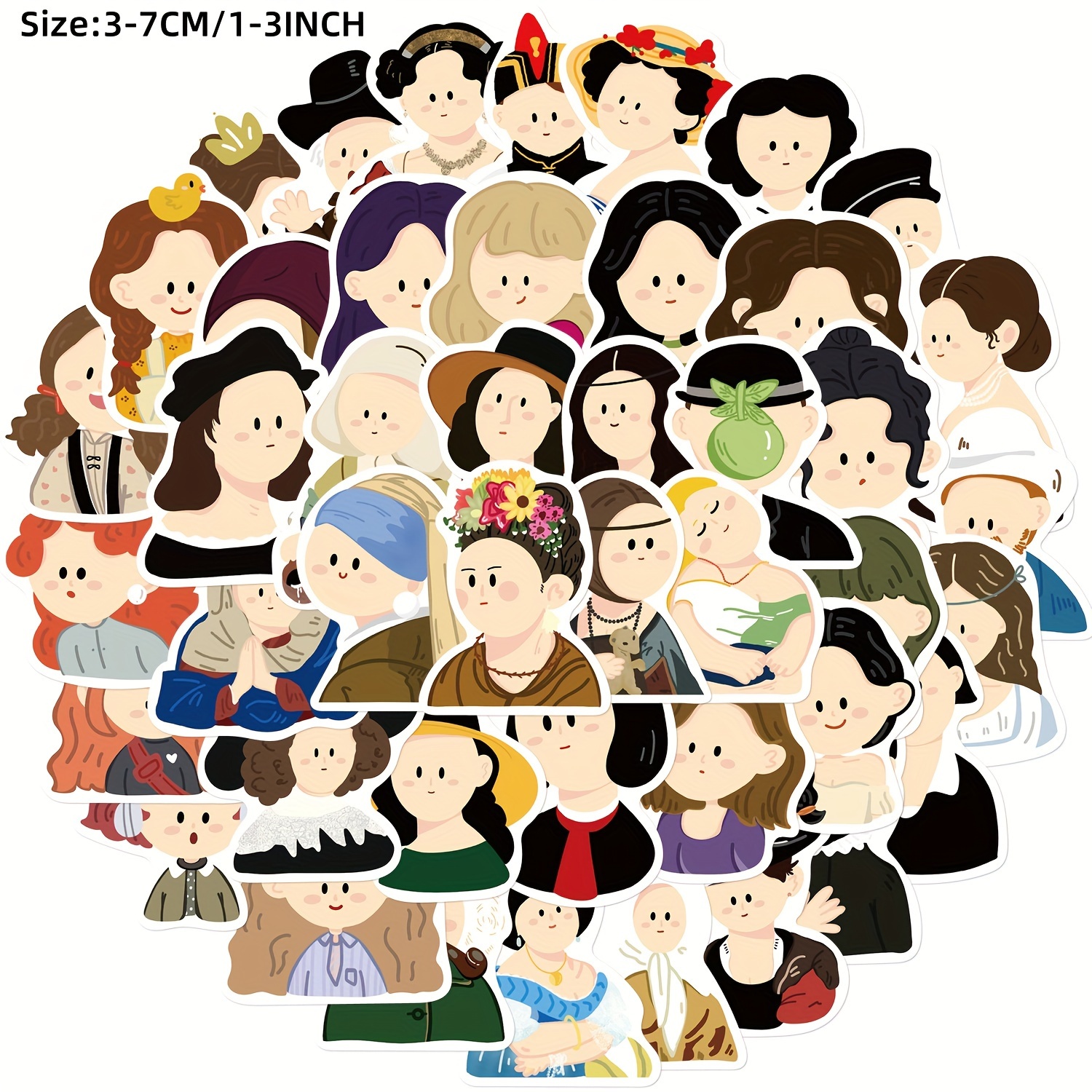 Famous Painting Figure Series Graffiti Stickers - Temu