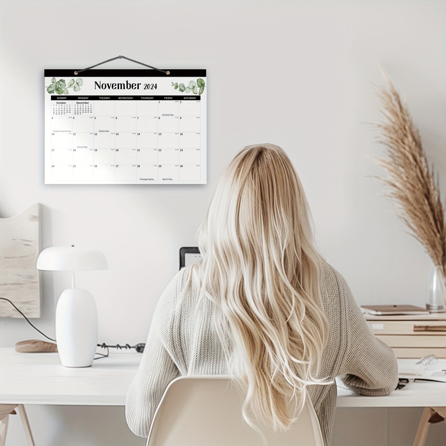 18 month Wall Calendar 2024 2025 Dry Wipe Monthly View - Temu United