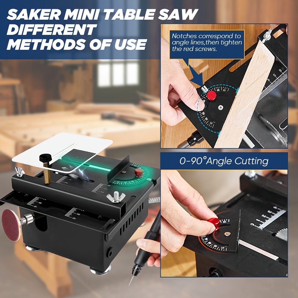 mini table saw multifunctional portable adjustable Temu
