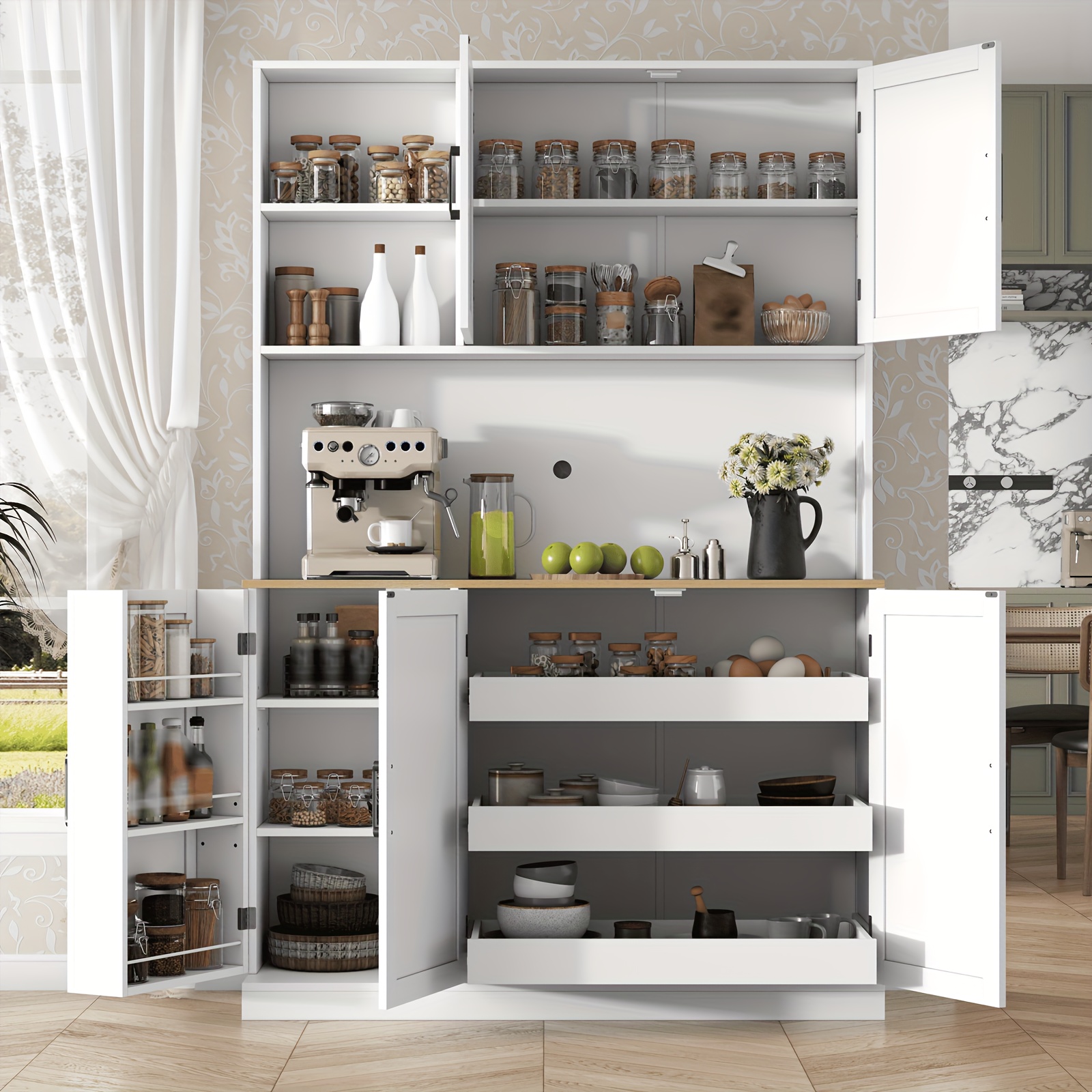 kitchen pantry cabinets sold on Temu United States